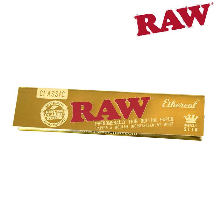 RAW CLASSIC ETHEREAL PHENOMENALLY THIN ROLLING PAPERS KING SIZE SLIM ...